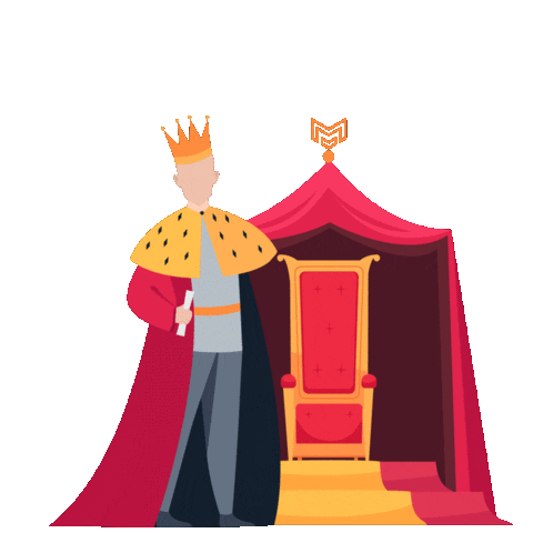 King And Queen On Throne Clipart