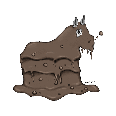 Horse Mud Sticker by Ponyfarben for iOS & Android | GIPHY