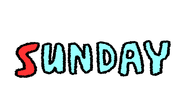 Sunday Sticker by Alabaster Pizzo for iOS & Android | GIPHY