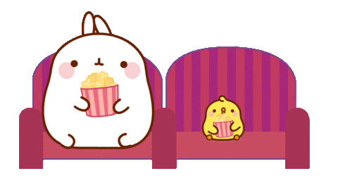 Party Popcorn Sticker by Molang for iOS & Android | GIPHY