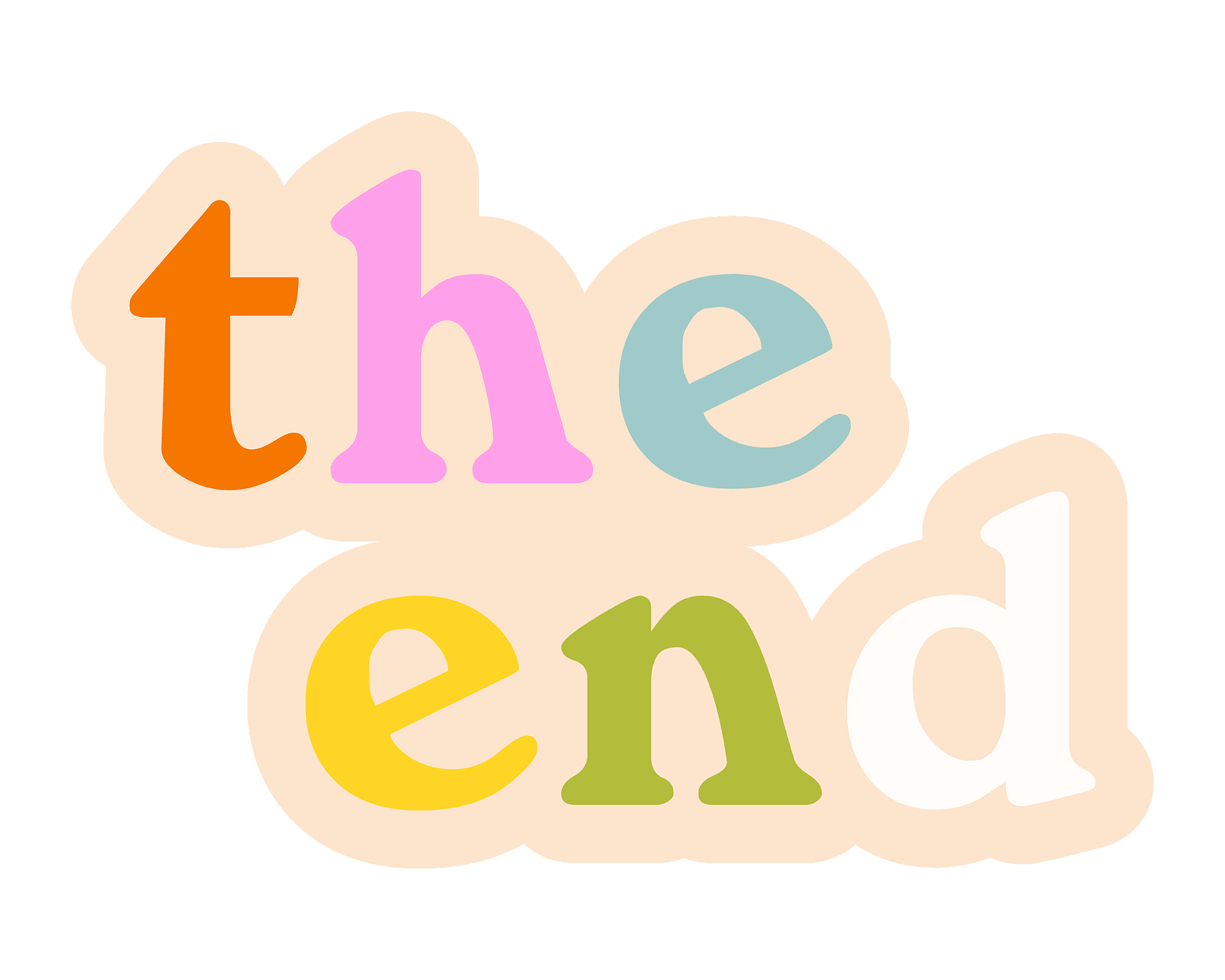 Happy The End Sticker by Katie Thierjung / The Uncommon Place for iOS ...