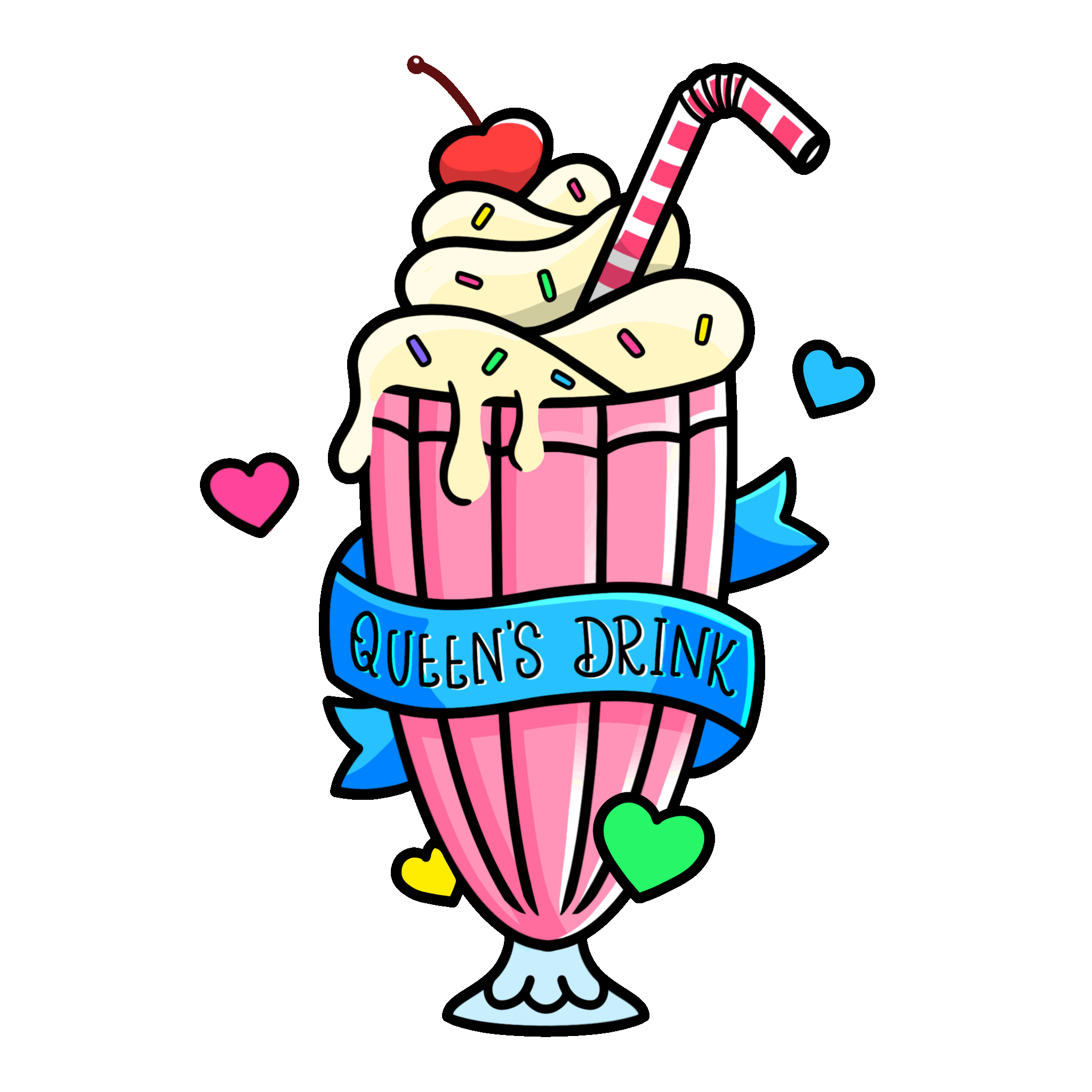 Queens Milkshake Sticker by Capivarinha for iOS & Android | GIPHY