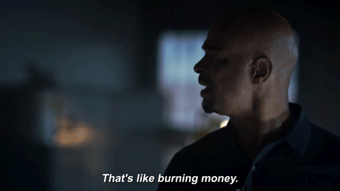 Money Burning Gif