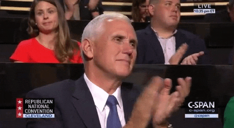 Mike Pence Applause GIF by Election 2016 - Find & Share on GIPHY