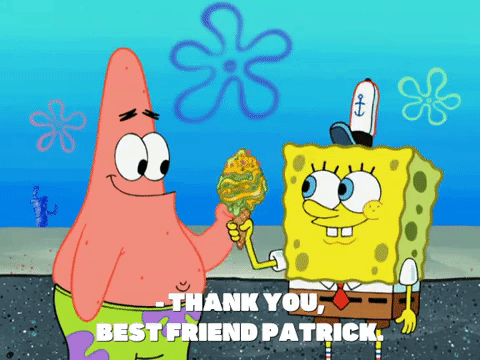 Spongebob Freundschafts Gif YARN | And Look. Today, Thanks To These