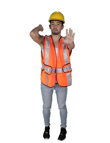 Construction Worker No Sticker By Studios Sticker for iOS & Android | GIPHY