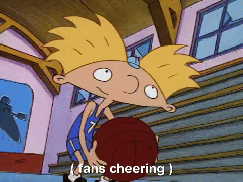 Basketball Fans Cheering Cartoon