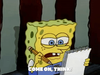 Spongebob Thinking Gif