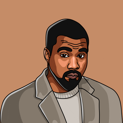 Kanye West Animated Shrug Gif