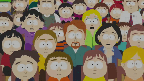 Scared Crowd GIF by South Park - Find & Share on GIPHY