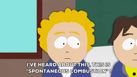 Spontaneous Combustion Cartoon Gif