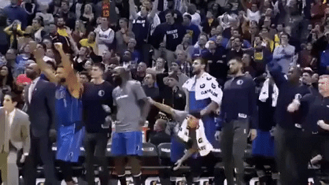 Dallas Mavericks Bench Celebration GIF by NBA - Find & Share on GIPHY
