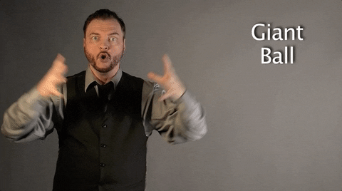 Sign Language Giant Ball GIF by Sign with Robert - Find & Share on GIPHY
