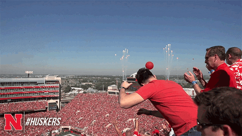 Happy Nebraska Football GIF by Huskers - Find & Share on GIPHY