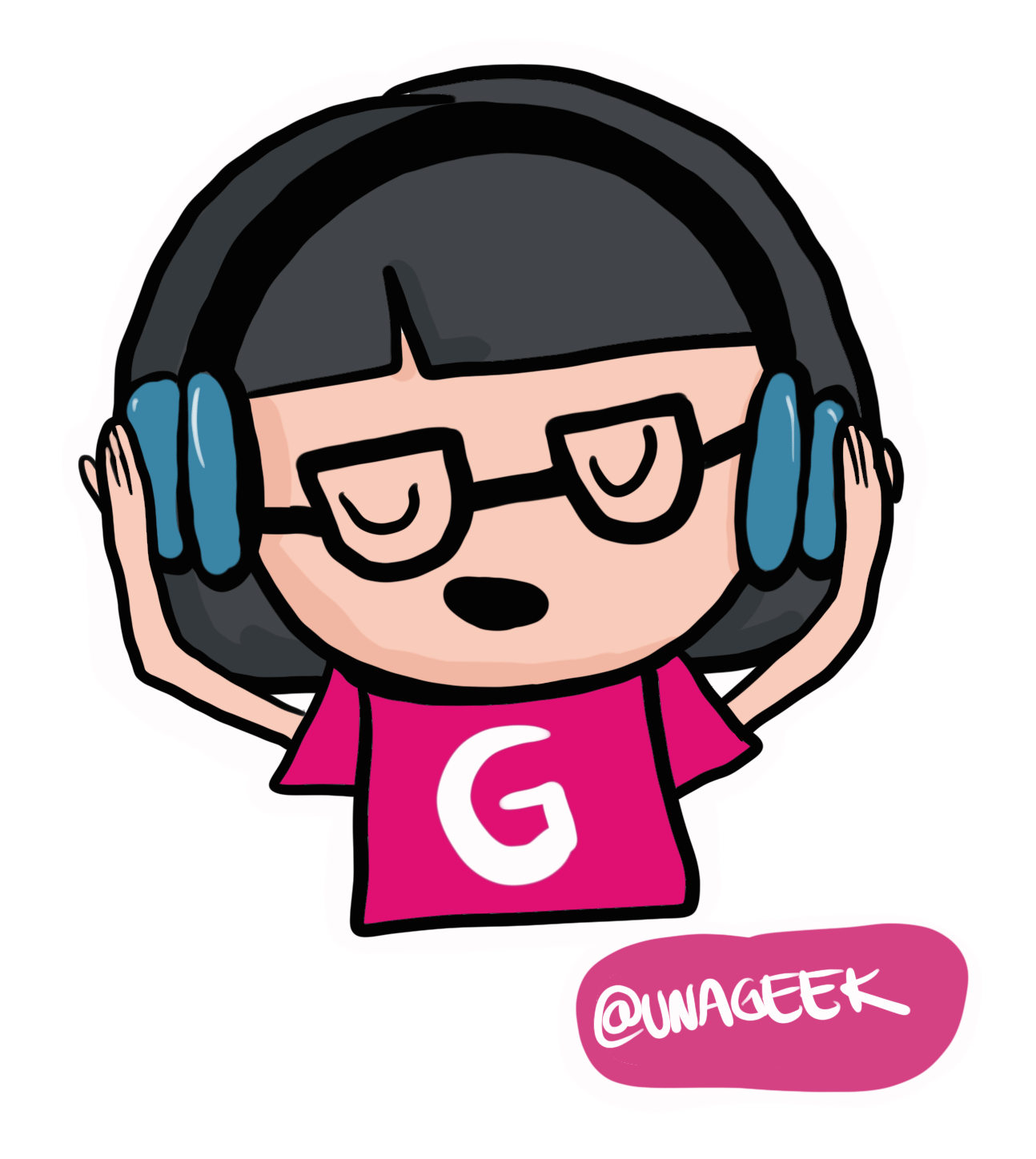 Girl Singing Sticker by Una Geek for iOS & Android | GIPHY