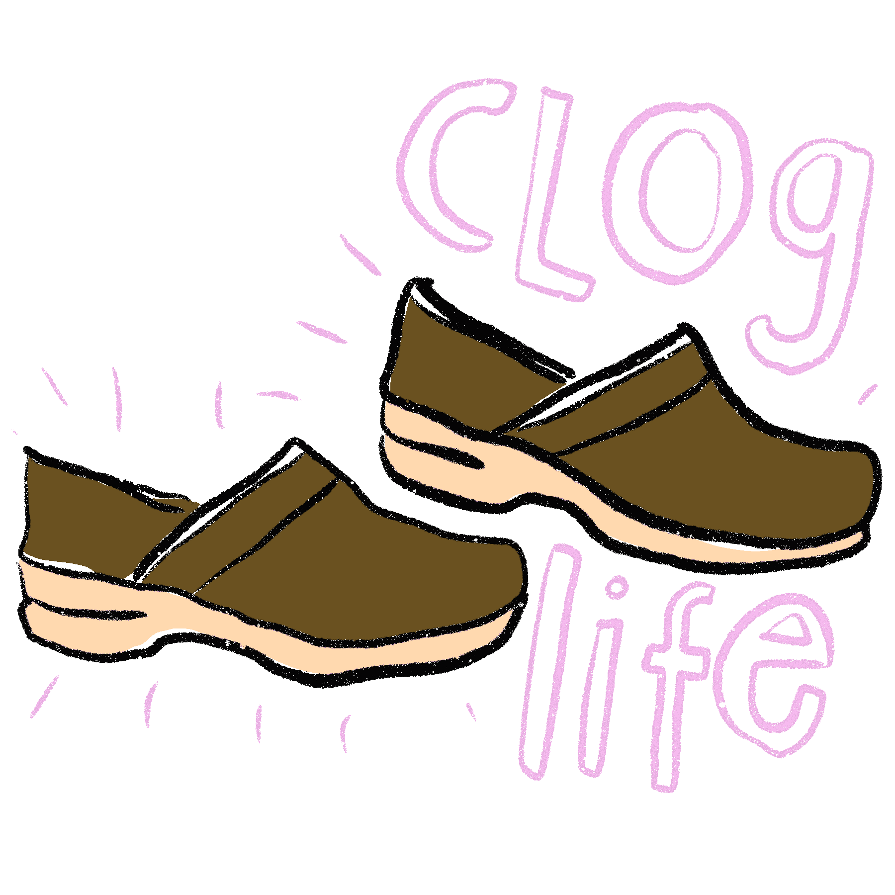 Cloglife Clog Sticker by Grace Farris for iOS & Android | GIPHY