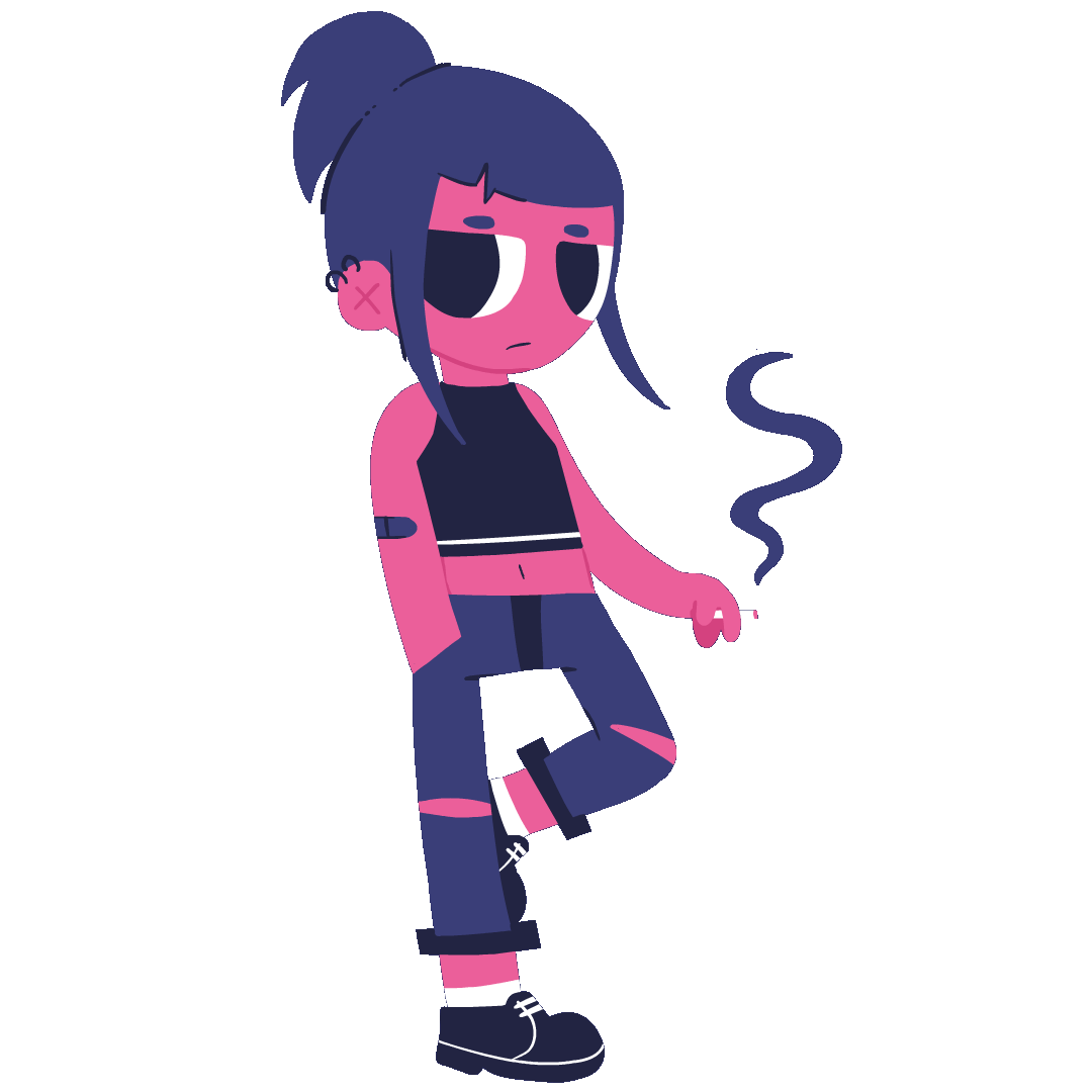 Girl Smoking Sticker by julia simas for iOS & Android | GIPHY