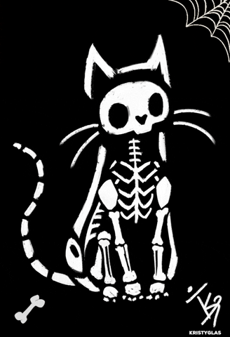 Spooky Skeleton Cat GIFs - Get the best GIF on GIPHY