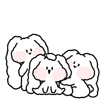 Friend Rabbit Sticker by BOSONGSONG for iOS & Android | GIPHY