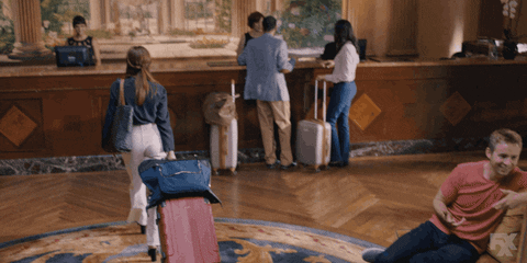Running With Suitcase Gif