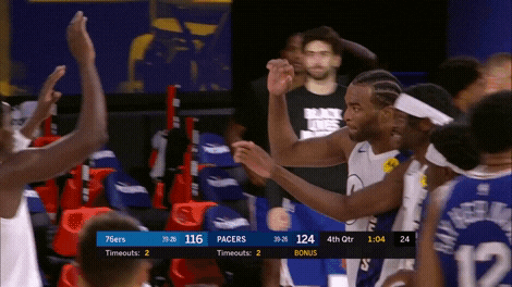Happy Basketball GIF by Indiana Pacers - Find & Share on GIPHY