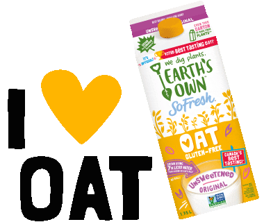 Oat Milk Oats Sticker by Earth's Own for iOS & Android | GIPHY