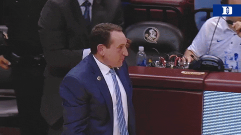 Happy Coach K GIF by Duke Men's Basketball - Find & Share on GIPHY