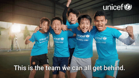 One Team For Every Child GIF by UNICEF - Find & Share on GIPHY