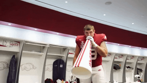 Ncaa Football Megaphone GIF by Arkansas Razorbacks - Find & Share on GIPHY