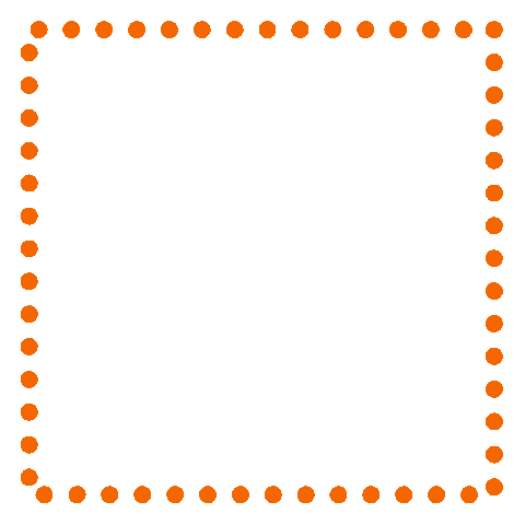 Orange Polka Dot Border