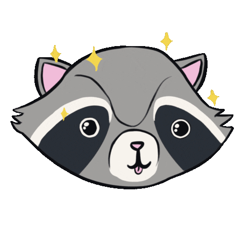 Cute Raccoon Sticker for iOS & Android | GIPHY