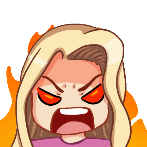 Angry On Fire Sticker by Ellienka for iOS & Android | GIPHY