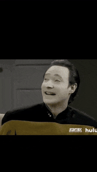 Star Trek Data Laughing Gif