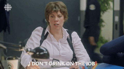 Drinking-on-the-job GIFs - Get the best GIF on GIPHY