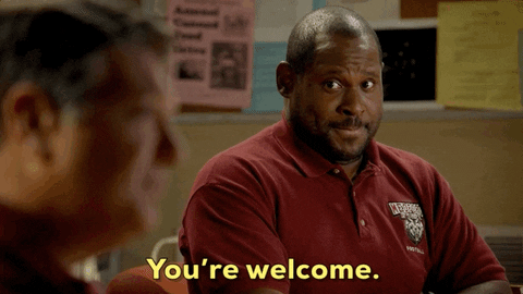 Youre Welcome Reaction GIF by CBS - Find & Share on GIPHY
