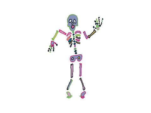 Transparent Skeleton Gif