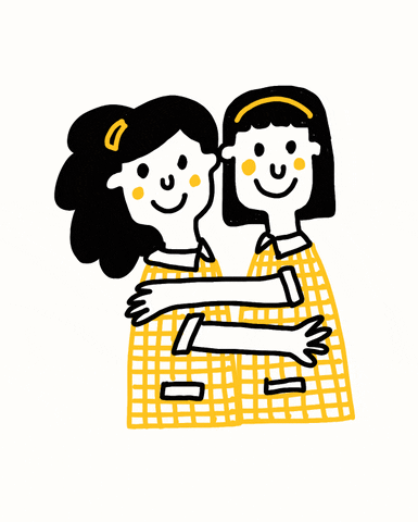 Girls Hug GIF - Find & Share on GIPHY