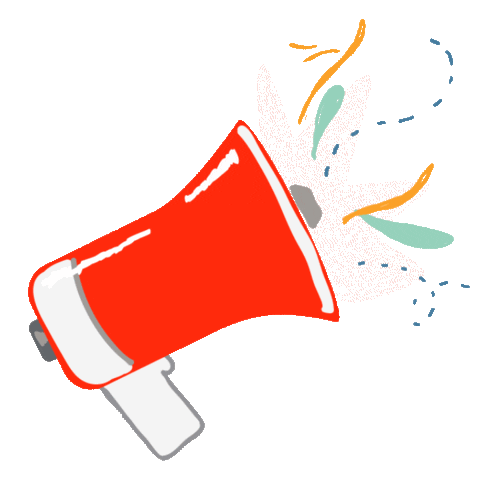 Megaphone Sticker by JoinContinued for iOS & Android | GIPHY