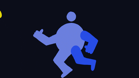 Blue Man Running GIF - Find & Share on GIPHY