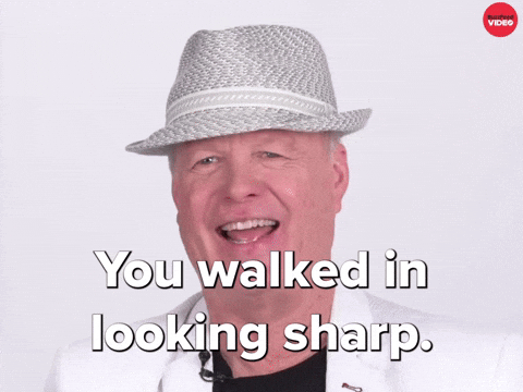 Looking Sharp Tom Kenny GIF by BuzzFeed - Find & Share on GIPHY