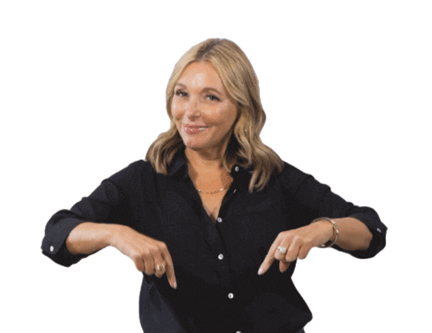 Pointing Down Point Sticker by Dr. Kellyann for iOS & Android | GIPHY