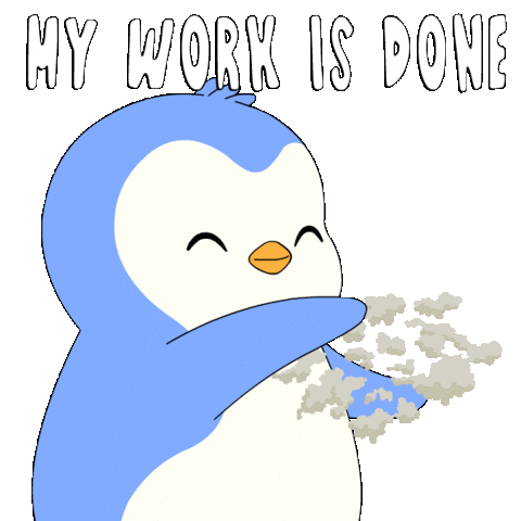 Work Penguin Sticker by Pudgy Penguins - Find & Share on GIPHY