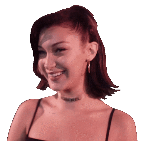 Bella Hadid Smile Sticker by Complex - Find & Share on GIPHY