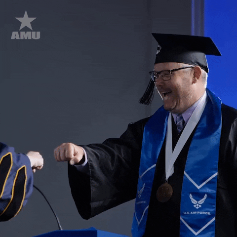 Happy Graduate GIF by American Military University - Find & Share on GIPHY