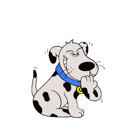 Croquettine giphyupload dog laugh mdr Sticker