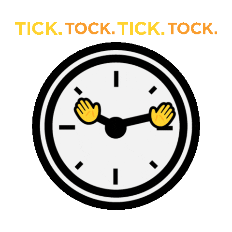Clock Tick Tock Sticker by Houseparty for iOS & Android | GIPHY