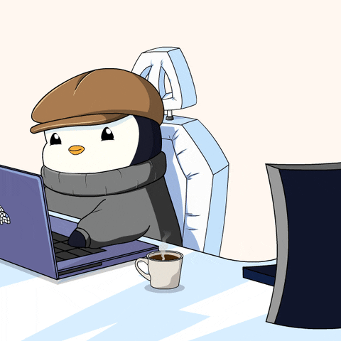 Working Work From Home GIF by Pudgy Penguins - Find & Share on GIPHY