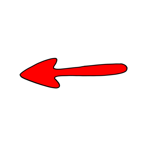 Look Here Arrow Sticker by Luigi Segre for iOS & Android | GIPHY