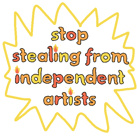 Stop Stealing From Artists Stickers - Find & Share on GIPHY