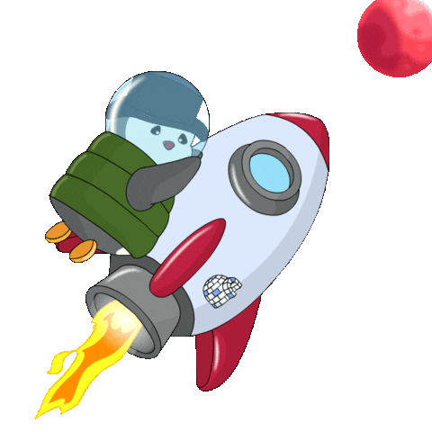 Outer Space Sticker by Pudgy Penguins
